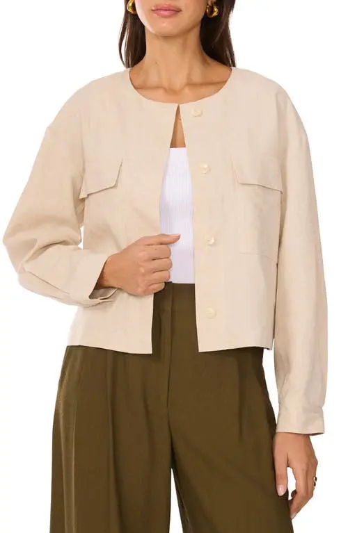 Vince Camuto Collarless Cropped Jacket