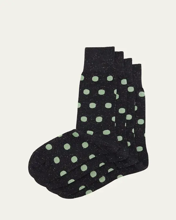 Paul Smith Jarvis Polka Dot Crew Socks - Black