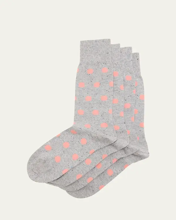 Paul Smith Jarvis Polka Dot Crew Socks - Gray