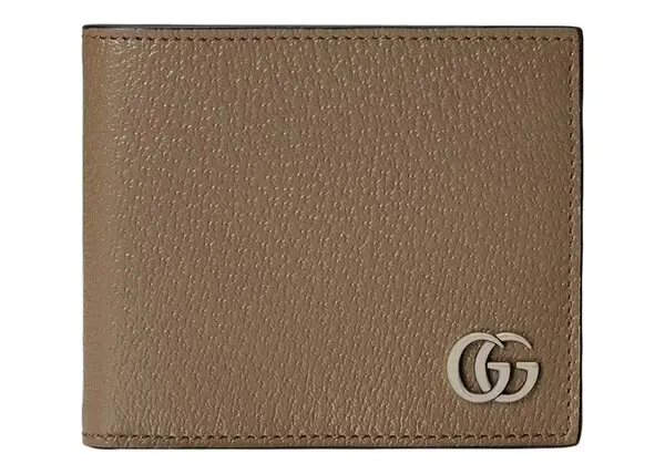 Gucci Gg Marmont Card Case Wallet - Taupe