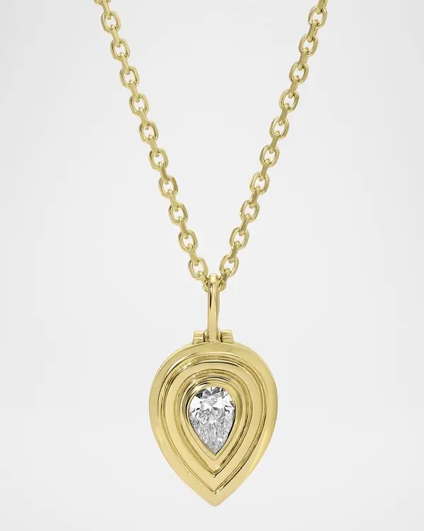 ANITA KO 18k Diamond Loulou Locket Necklace - Yellow Gold