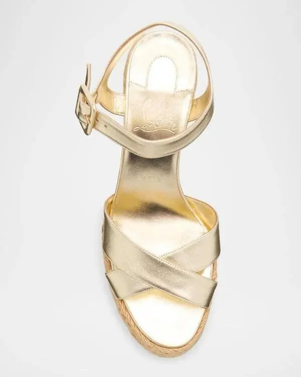 CHRISTIAN LOUBOUTIN Calakala 70mm Platform Sandals - Platine