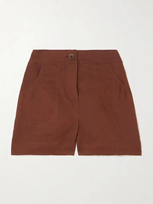 ERES L'intemporel Correct Linen Shorts - Brown