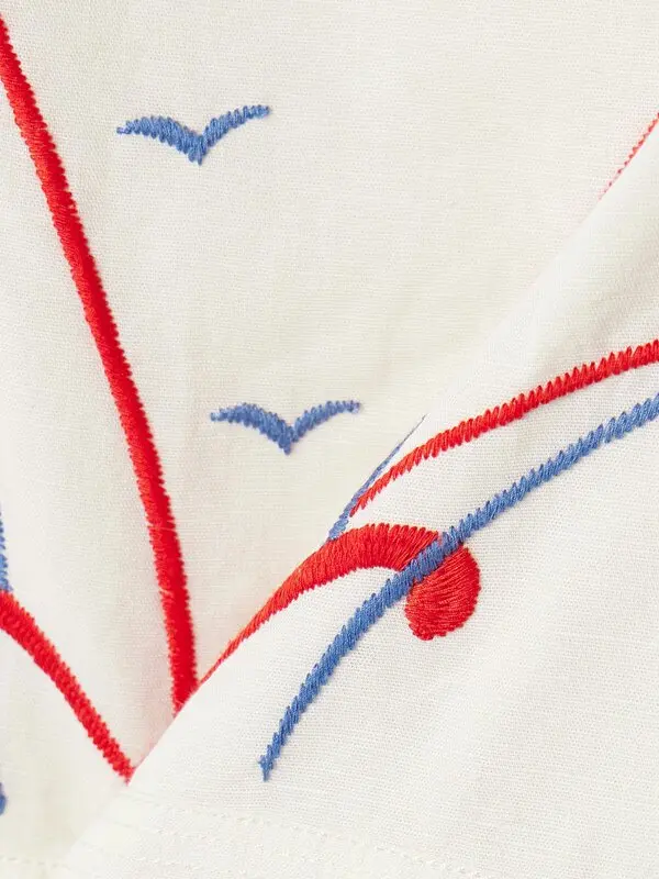 BODE Embroidered Cotton And Linen-blend Jumpsuit