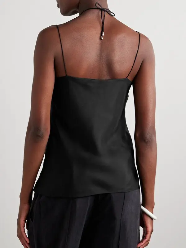 Another Tomorrow Silk-twill Camisole