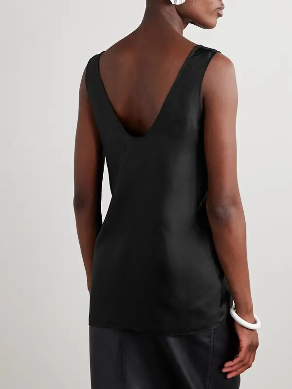 Another Tomorrow Silk-twill Tank