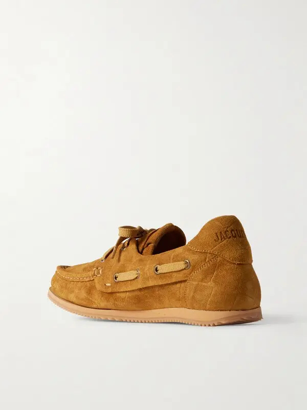 Jacquemus Batto Croc-effect Suede Loafers