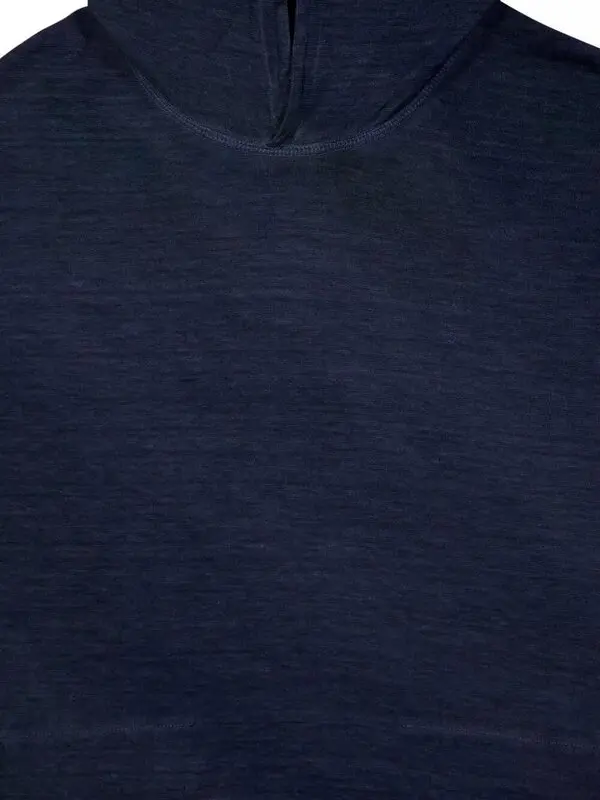 120% Lino Linen-blend Hoodie - Blue