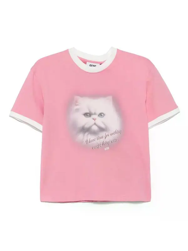 Gcds Cat-print T-shirt