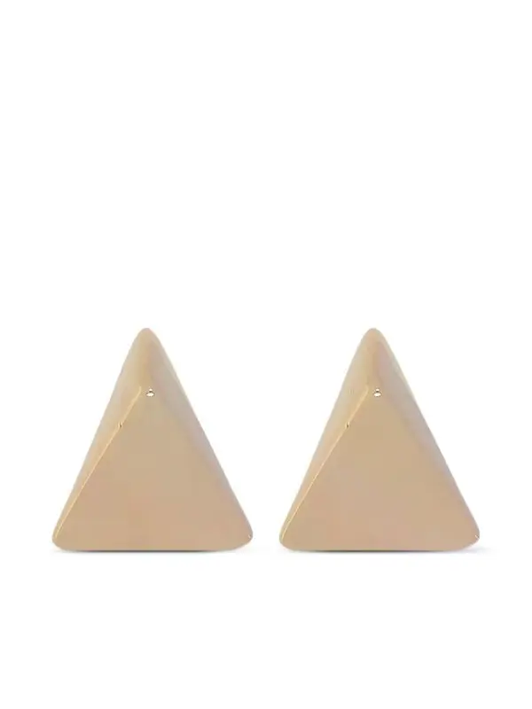 Federica Tosi Triangular Stud Earrings - Gold