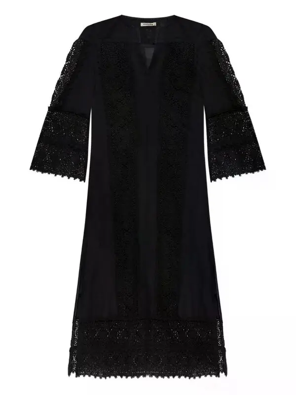 BY MALENE BIRGER Lace-panel Midi Dress - Black