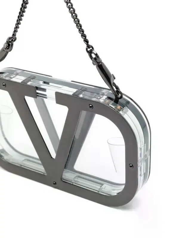 Valentino Garavani Logo Plaque Clutch - Black