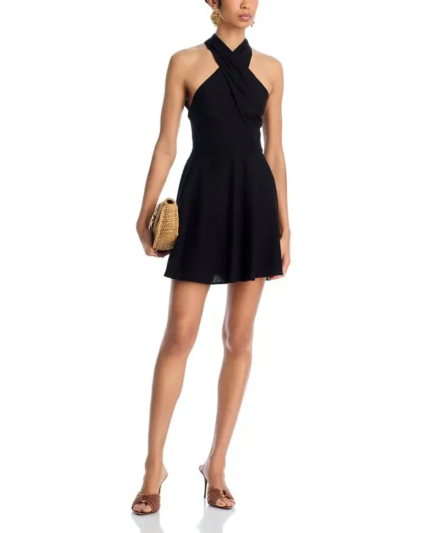Steve Madden Halter Neck Mini Dress - Black