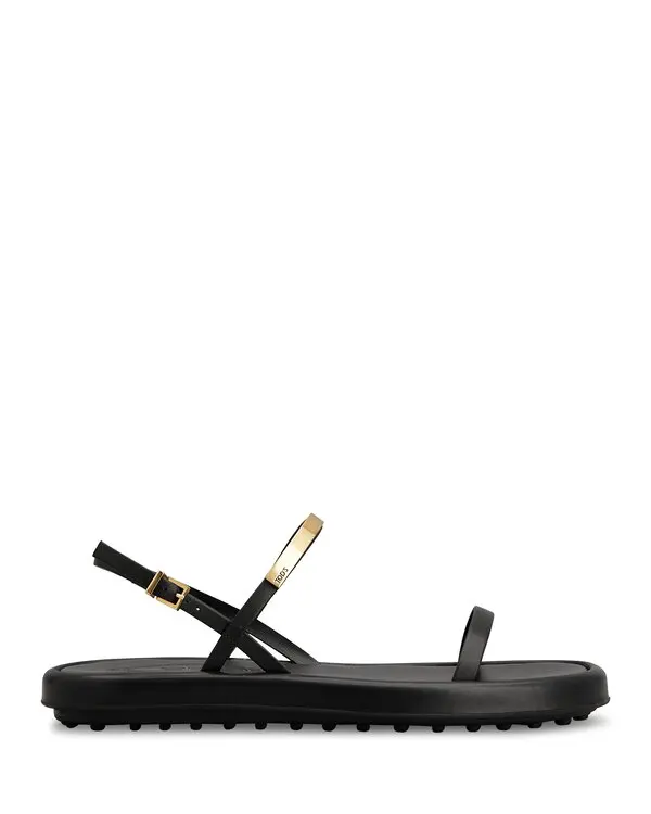 TOD'S Leather Sandals - Black
