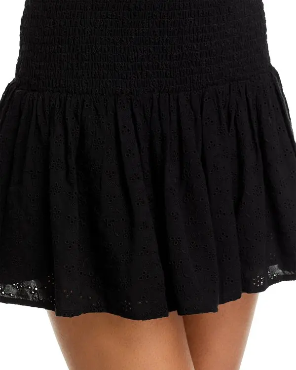 WAYF Zoe Eyelet Mini Skirt