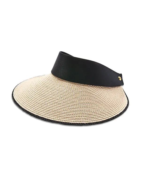Eric Javits Champ Ii Visor - Cream/black