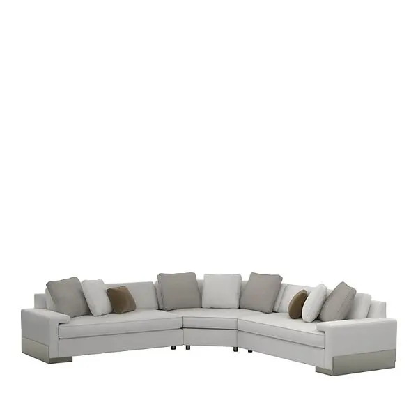 CARACOLE I'm Shellfish 3 Piece Sectional Sofa - Pyrite/stone Fabric -cc