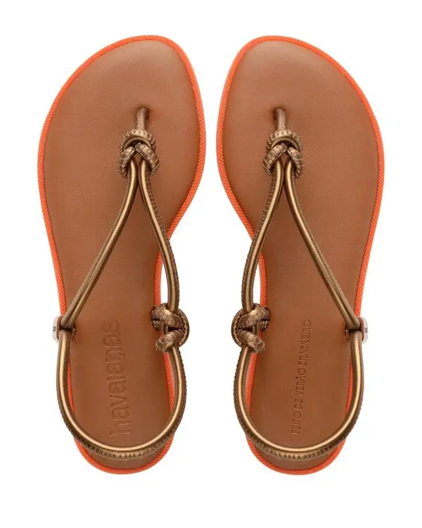 Havaianas Una Acai Eur Sandals - Rust Metal