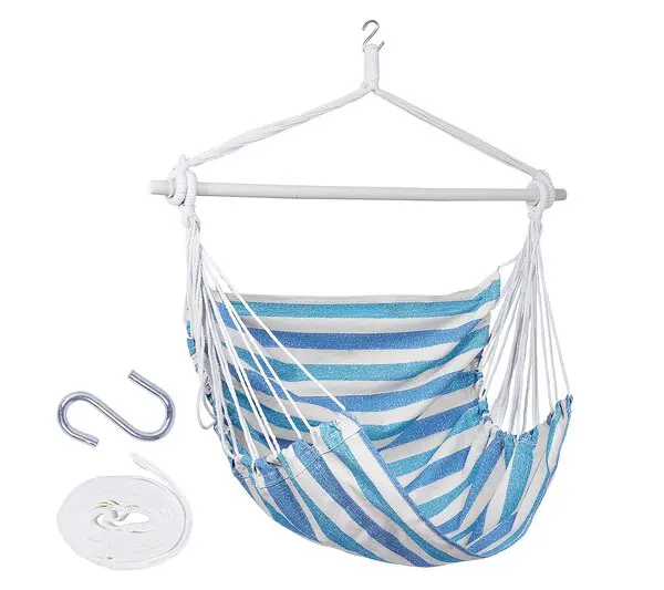 BACKYARD EXPRESSIONS Striped Hammock Chair - One-color