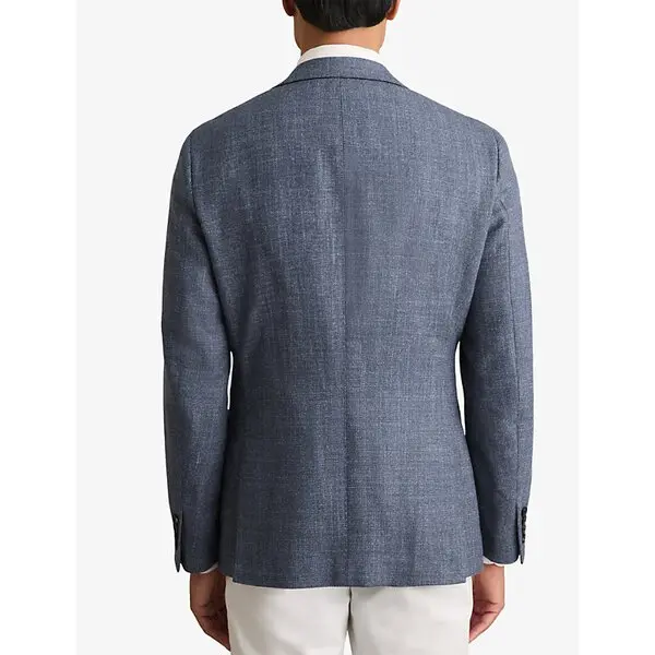 REISS Stack Single-breasted Wool-blend Blazer - Blue