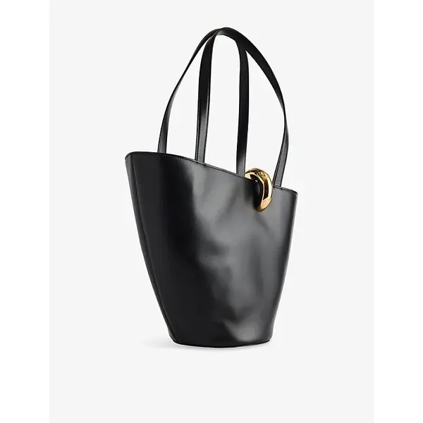 Jacquemus Le Bambola Moyen Leather Tote Bag - Black