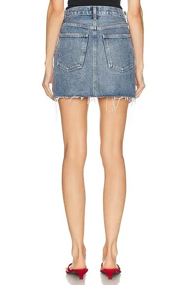 AGOLDE V-waist Mini Skirt - Fairway