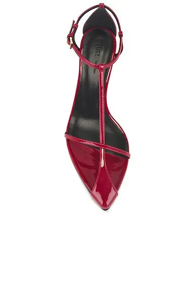 Khaite Bella T-strap 45 Sandal - Fire Red