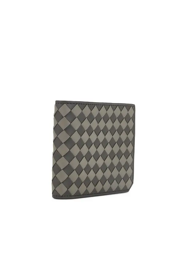 Bottega Veneta Intrecciato Piccolo Bi-fold Check In Black