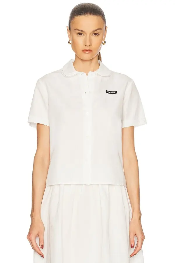 Miu Miu Button Up Top