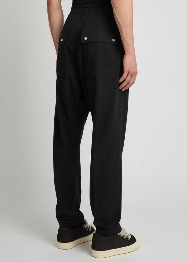 Rick Owens Bela Tapered Wool Trousers - Black