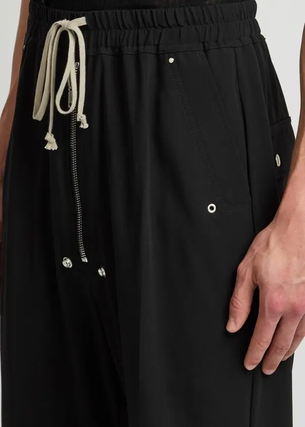 Rick Owens Bela Tapered Wool Trousers - Black