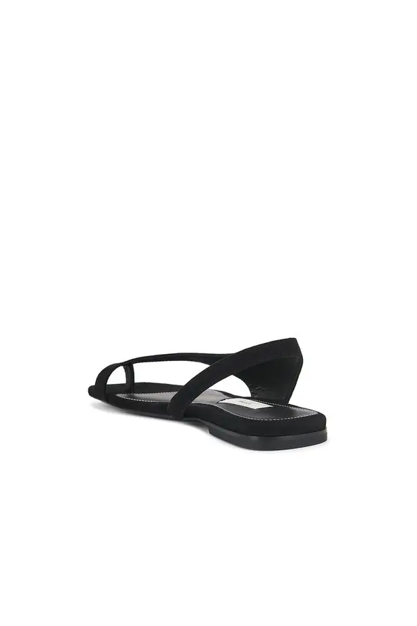 TOTEME Suede Thong Sandals - Black