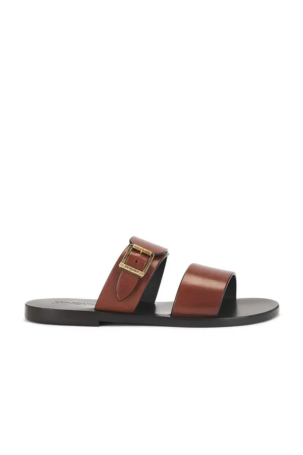 Saint Laurent Pepe Slide Sandal - Bruciato