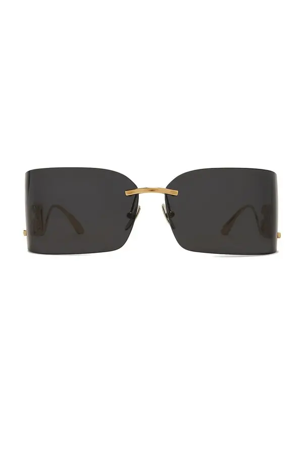 Dolce & Gabbana Metallic Rectangular Sunglasses - Gold