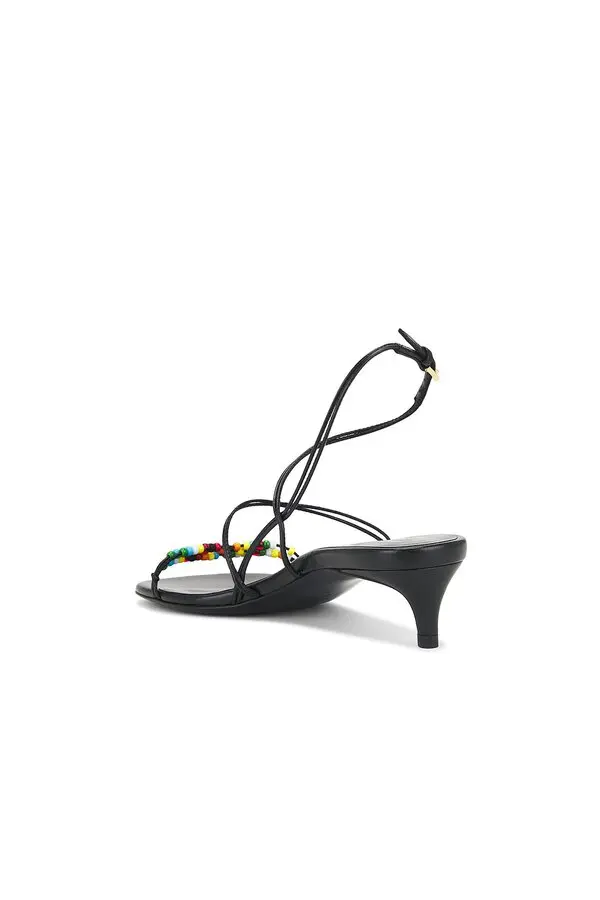 Khaite Loop Kitten Bead 35 Heel - Black Multi