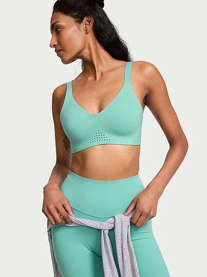 Victoria's Secret Vsx Featherweight™ Medium V-neck Sports Bra - Blue