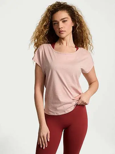 Victoria's Secret Vsx Pima Cotton Jersey Open-back Tee
