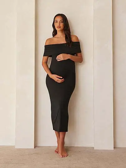 Victoria's Secret Bumpsuit Bianca Maxi Dress - Black
