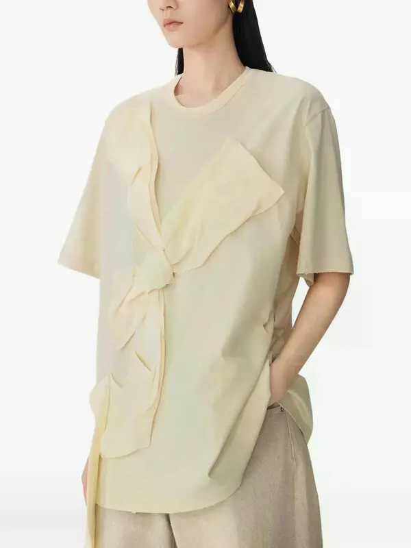 JNBY Bow-embellished T-shirt - Neutrals