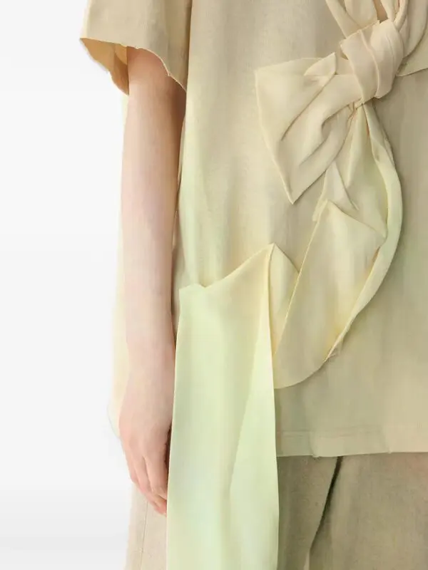 JNBY Bow-embellished T-shirt - Neutrals