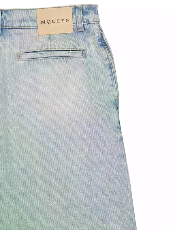 Alexander McQueen Cotton Shorts - Blue