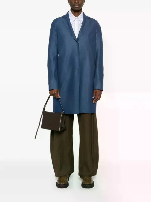 Harris Wharf London Virgin Wool Coat - Blue