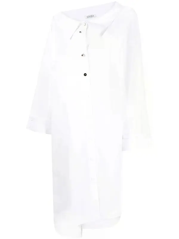 KRIZIA Button-up Shirt Dress - White