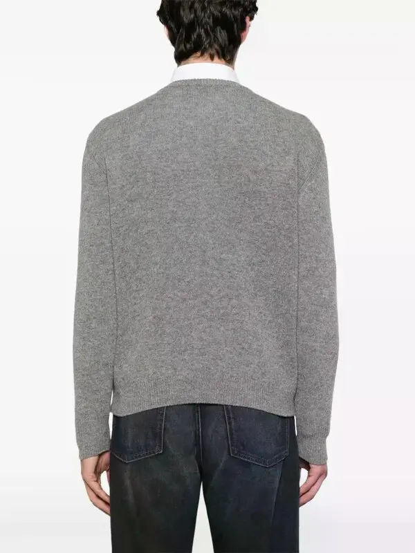 MARINE SERRE Logo-intarsia Knit Sweater