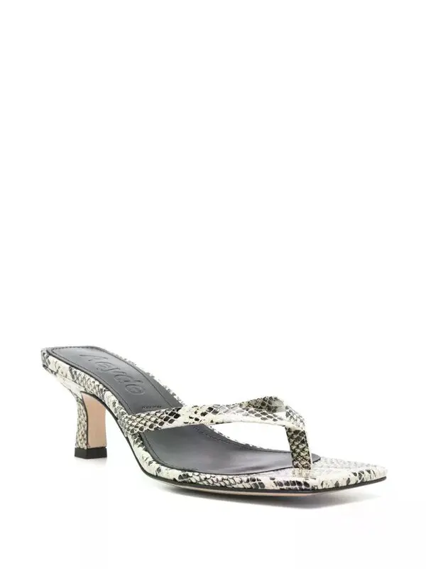 AeydĒ Wilma Mid Heel Sandals - Neutrals