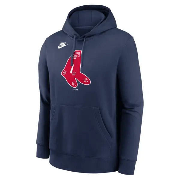 Nike Boston Red Sox Cooperstown Logo Club Mlb Pullover Hoodie - Blue