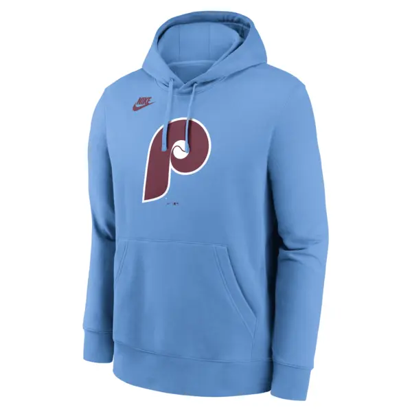 Nike Philadelphia Phillies Cooperstown Logo Club Mlb Pullover Hoodie - Blue