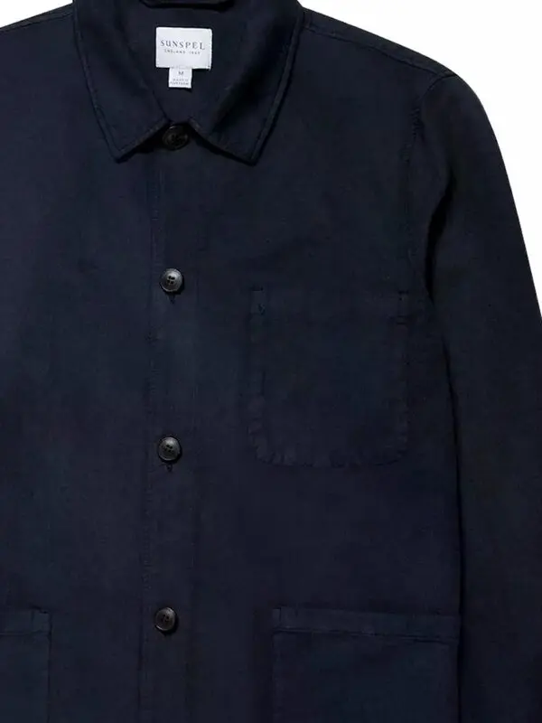 Sunspel Button-down Shirt Jacket - Blue