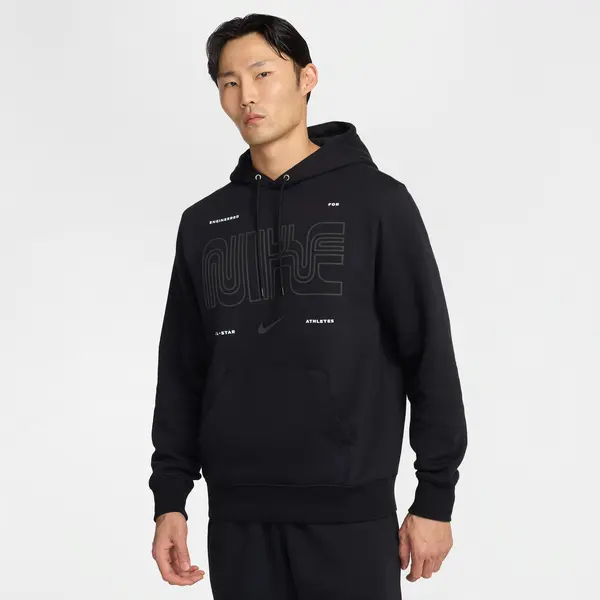 Nike Club Pullover Fleece Hoodie - Black