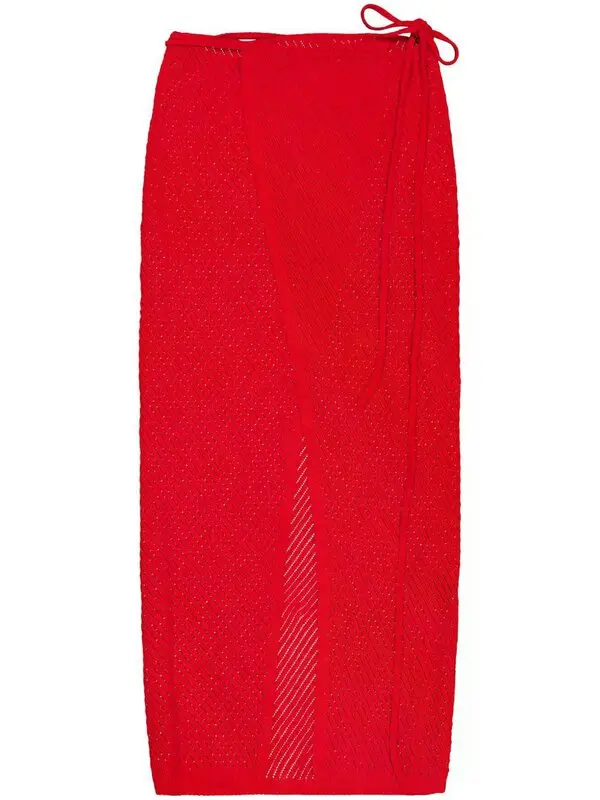 LANEUS Knitted Longuette Skirt